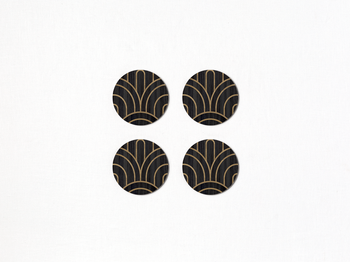 Deco Round Coaster, Set of 4 – HestiaLiving Everyday